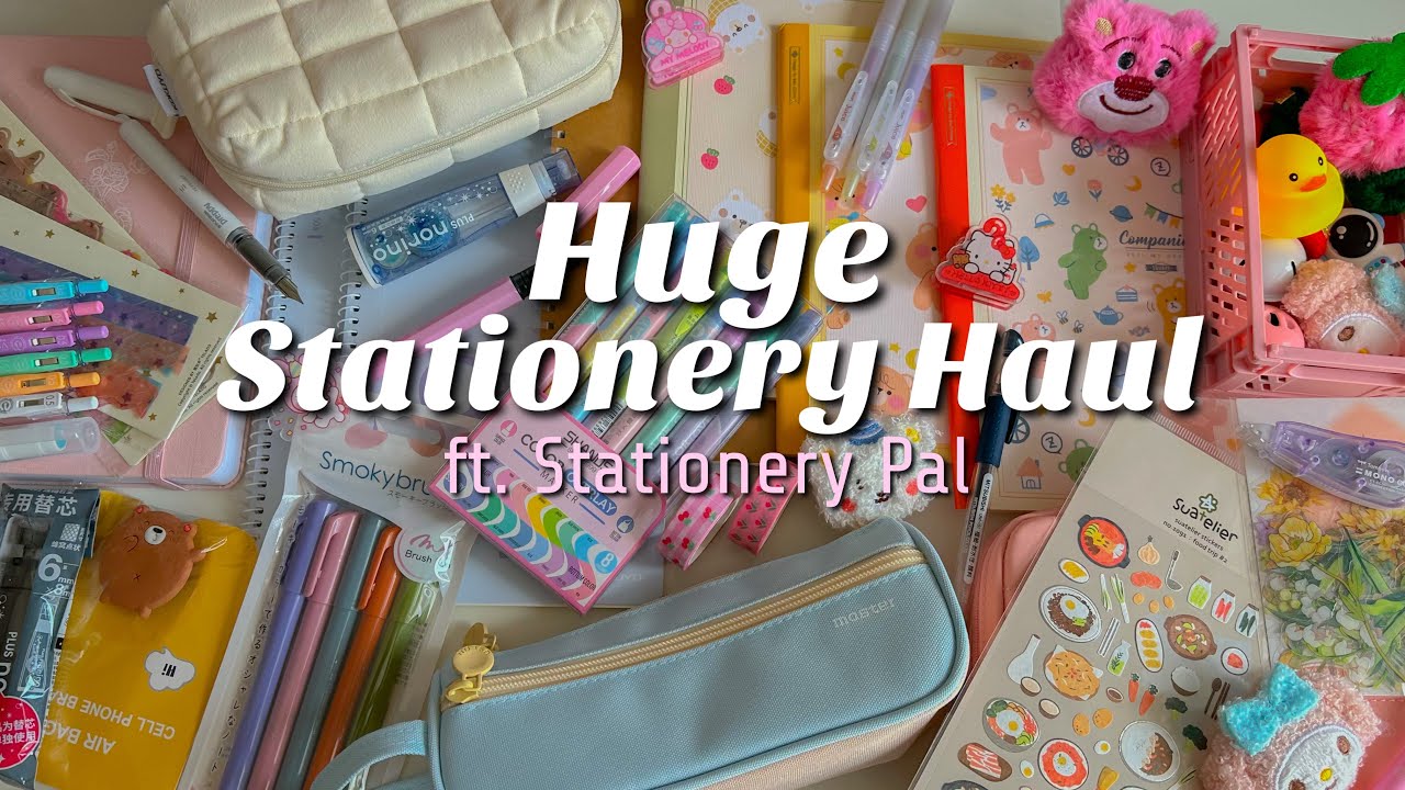 Huge Stationery Haul 🍒🖇️ ft. Stationery Pal unboxing - YouTube