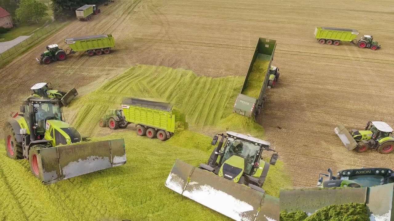 XXL FARMING IN DEUTSCHLAND - GPS Ernte 7 Feld Silos 🤭 Gerste Silieren ...