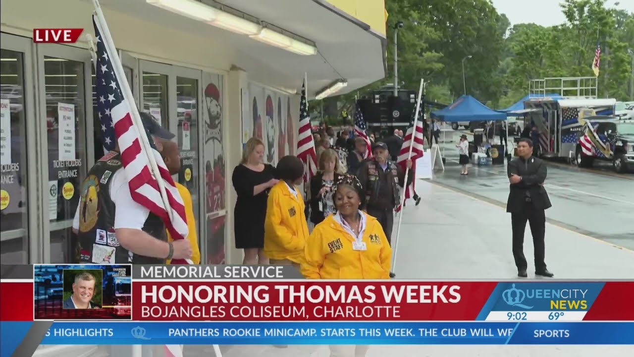 Weeks memorial service begins Monday morning - YouTube