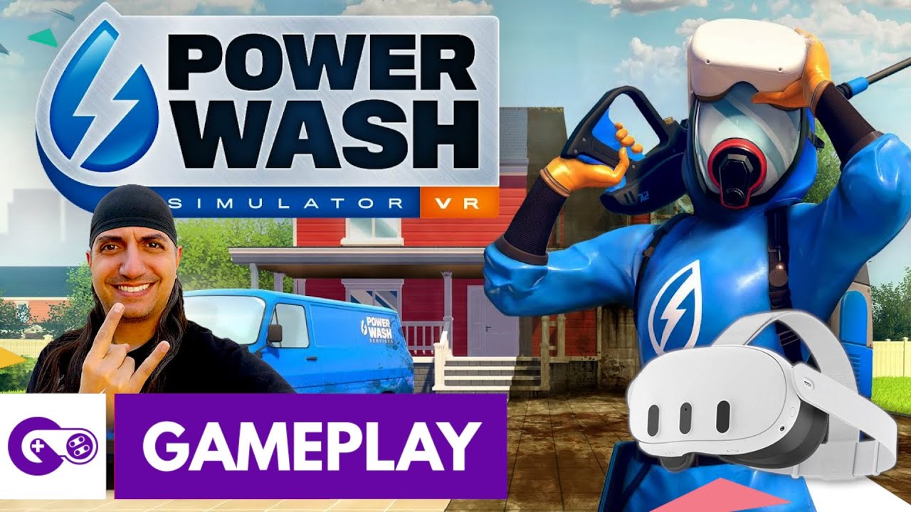 Power Wash Simulator VR【Meta Quest 3】- Meu áudio duplicou😢... mas tá ...