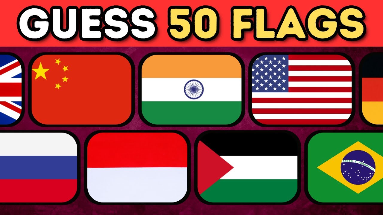 Can you guess all 50 FLAGS? | Flag Quiz Trivia - YouTube