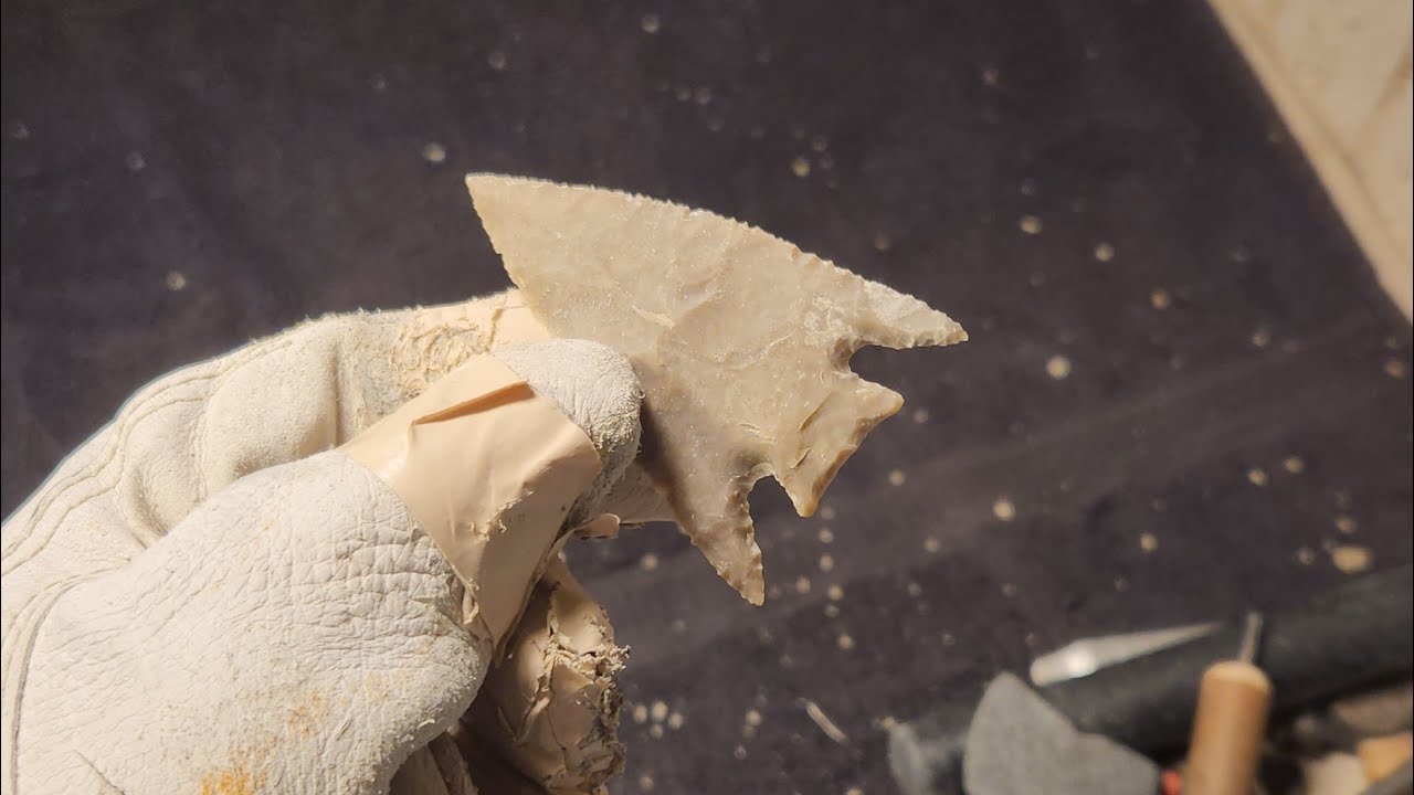 1359 - Pressure Flaking and Notching - YouTube