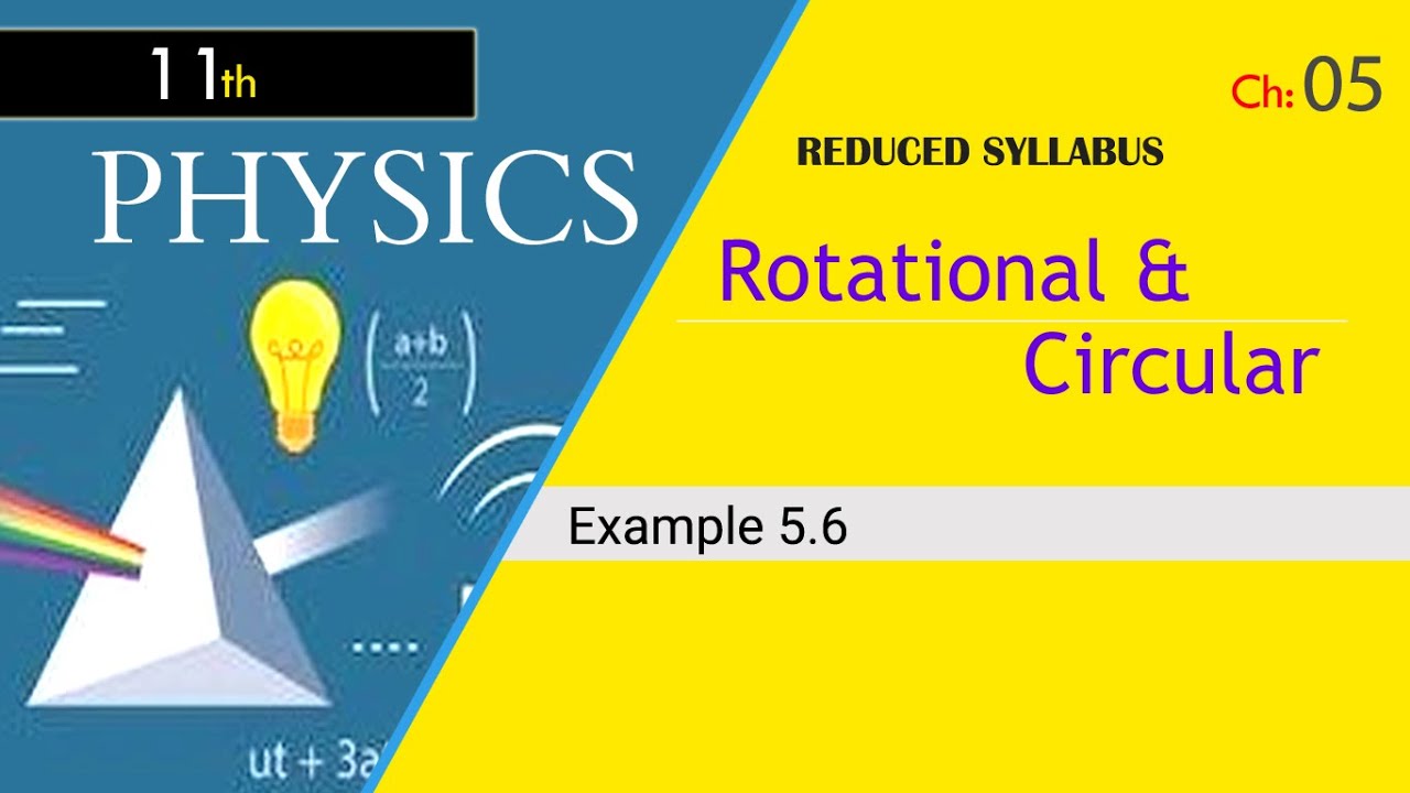 Physics Chapter 5 Rotational and circular motion Class 11 Example 5.6 ...