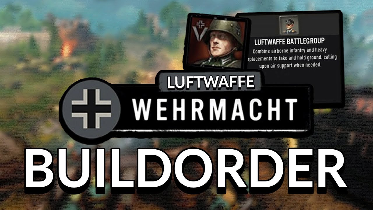 CoH3 Wehrmacht Luftwaffe Buildorder - YouTube
