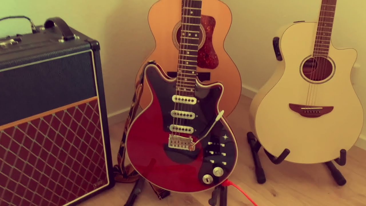 BRIAN MAY - RIG with Vox AC30's, Treble Booster, Red Special - YouTube