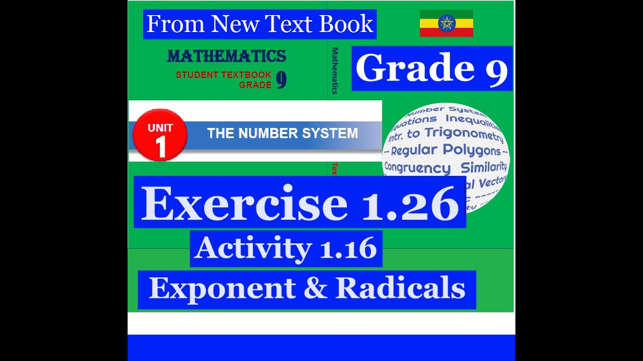Mathematics Grade 9 Unit 1 Exercise 1.26 (Exponent and Radicals ...