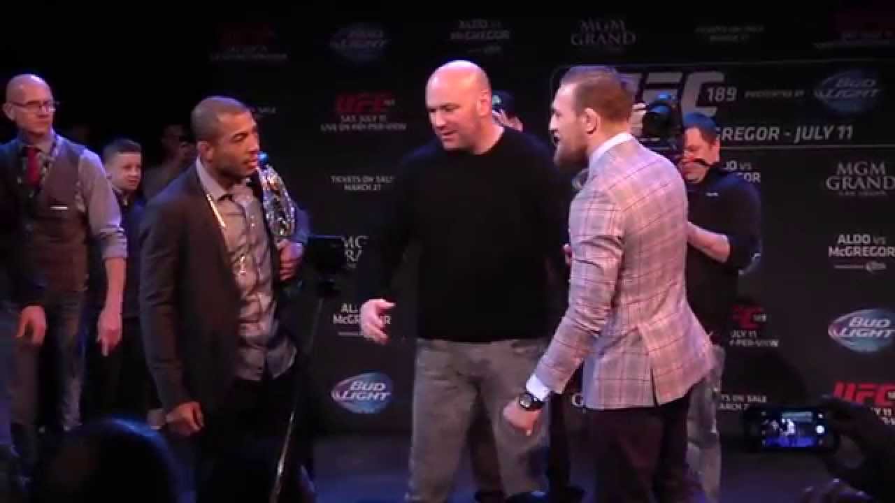 UFC 189 World Championship Tour: Boston Press Conference Staredown ...