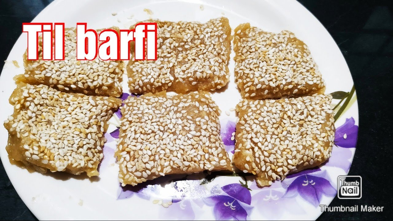 Til barfi recipe / til ki sweets / makar sankranti special til barfi ...