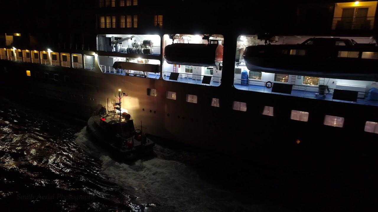 Pilot Boat Night Operation- Drone 4K - YouTube