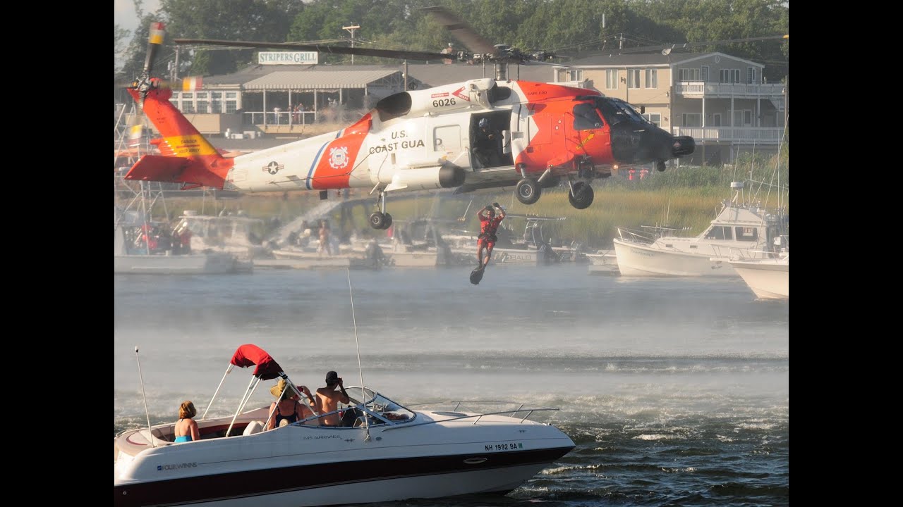 Coast Guard "Sea-Air Rescue" on Merrimack River 8-1-2015 Cliffyuno ...