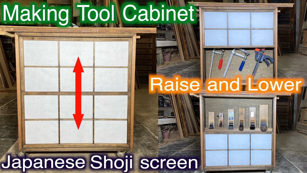 Japanese woodworking projects // Tool Cabinet //Making Japanese Shoji ...