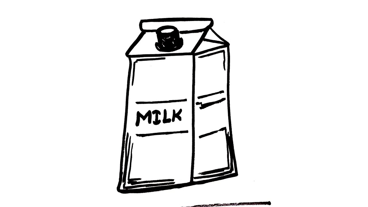 How to Draw Milk Box step by step || Milk Box Drawing Easy - YouTube