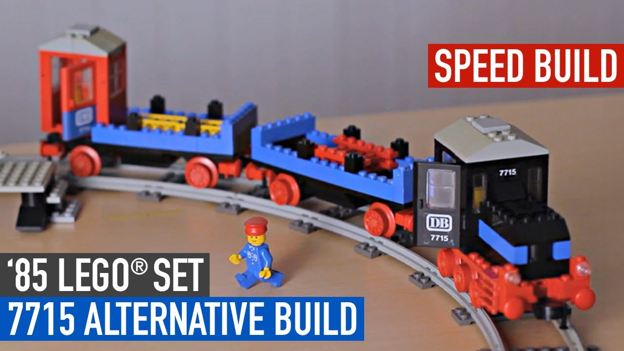 Speed build of the alternative build of 1985 LEGO® train set 7715 "Push ...