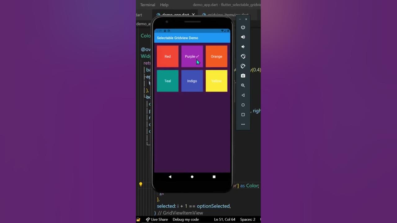 Selectable Gridview In Flutter Flutter Youtube