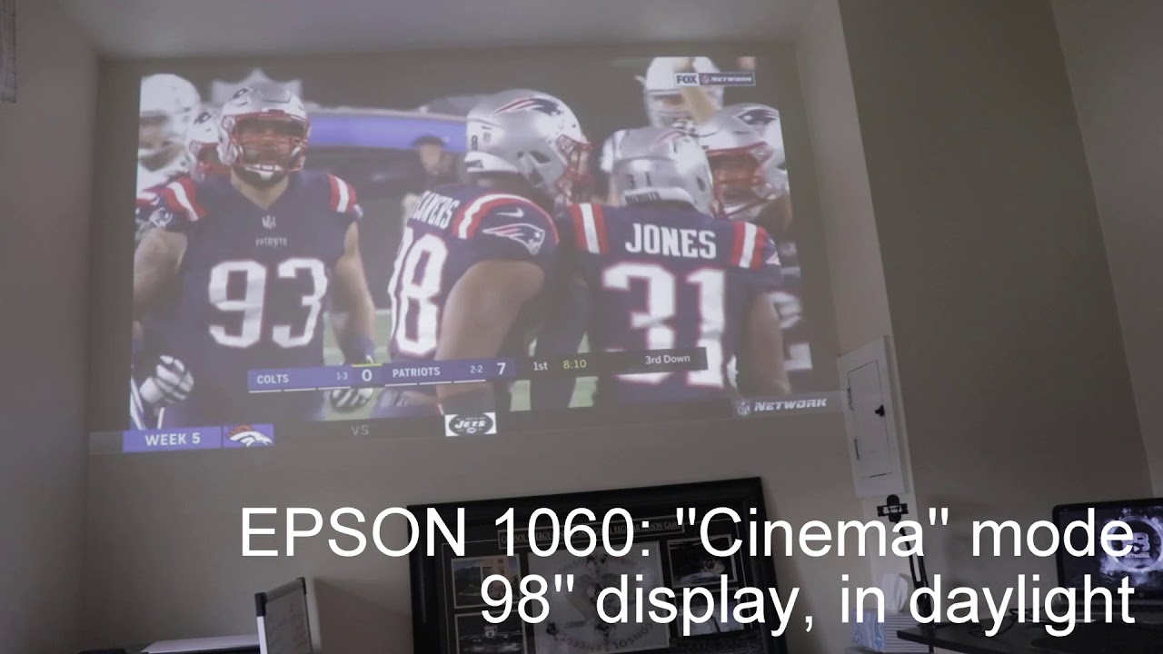 Epson 1060 Projector: Football - YouTube