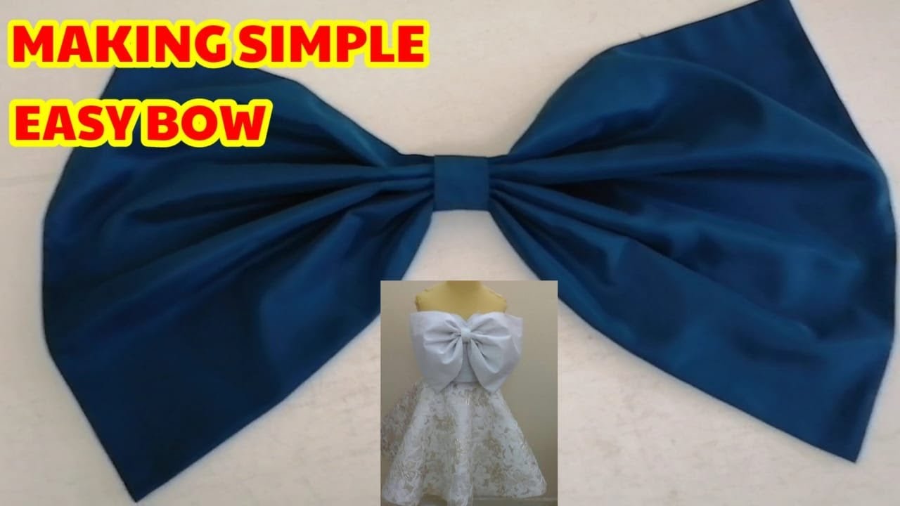 MAKING SIMPLE EASY BOW/sewing tutorial - YouTube