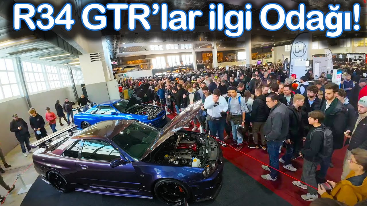 Brüksel AutoShow'daki TEK R34 GT-R'lar! Bu Kez Show Çok Kalabalıktı ...
