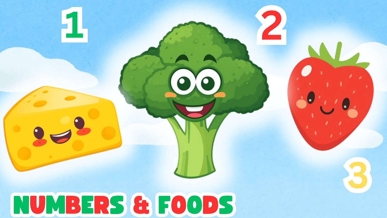 Counting 1 to 10 with Foods 🍇🍌🍓 – Educational Video for Kids - YouTube