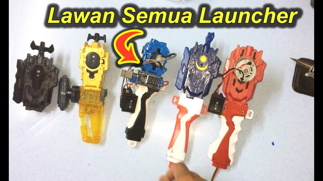 BEYBLADE LAUNCHER ELECTRONIC USB POWER BANK VS TAKARA TOMY LAUNCHER ...