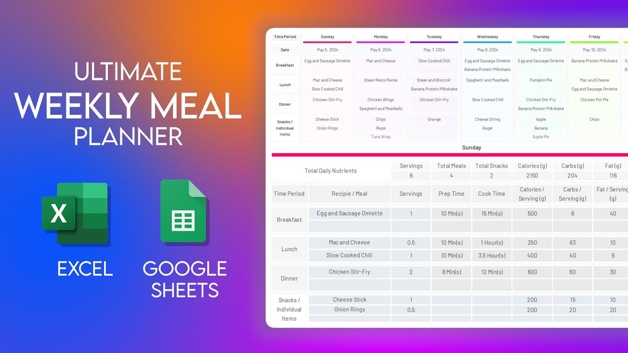 Nexus Template - Meal Planner (Navigation Tutorial) - YouTube