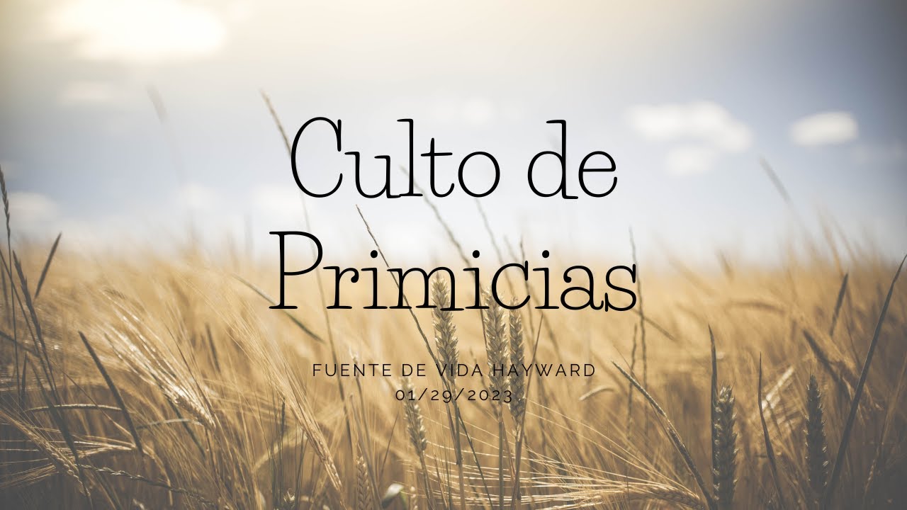 Culto de Primicias - YouTube