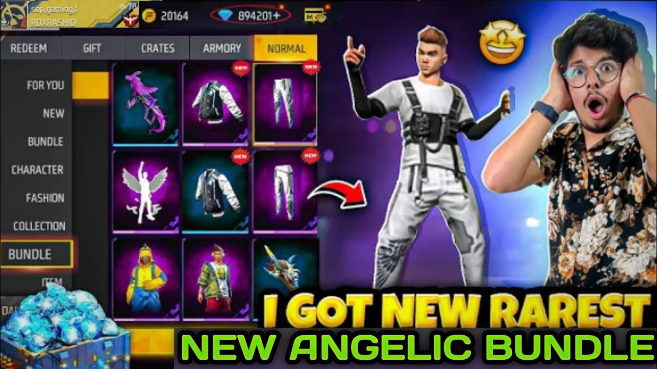 new Angelic bundle || free fire new Angelic bundle || style up event ...