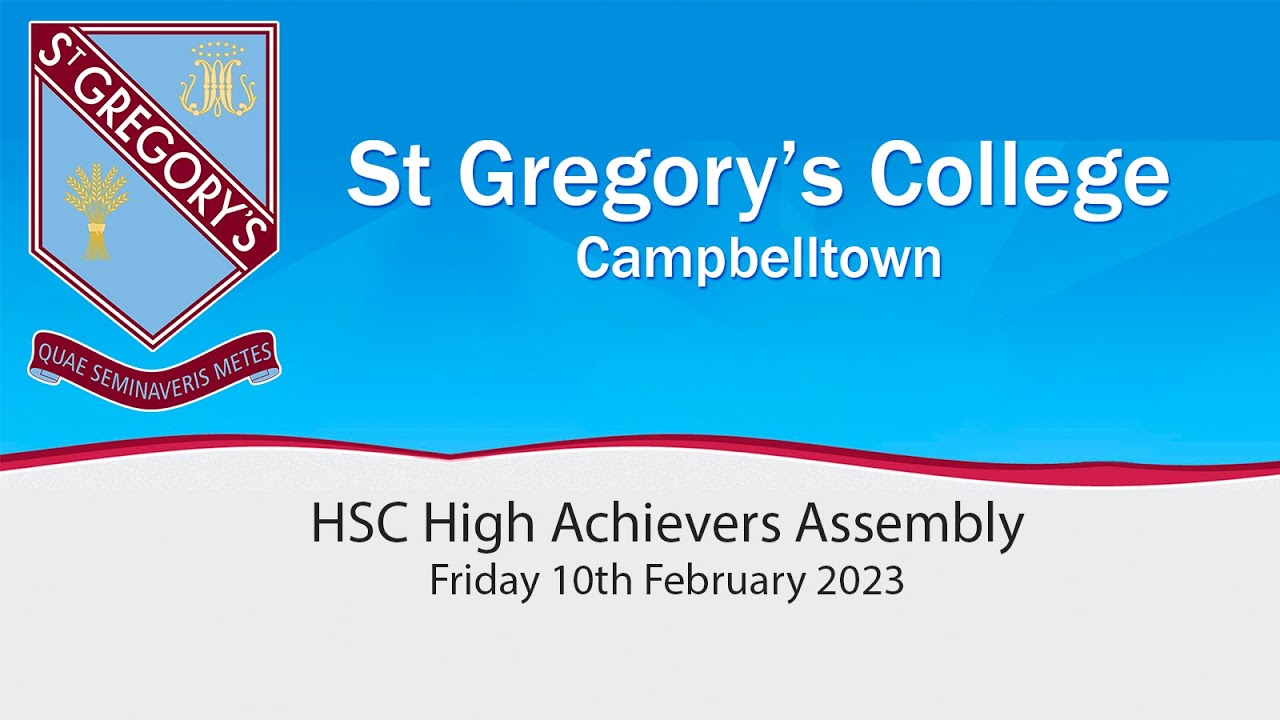 HSC High Achievers Assembly - YouTube