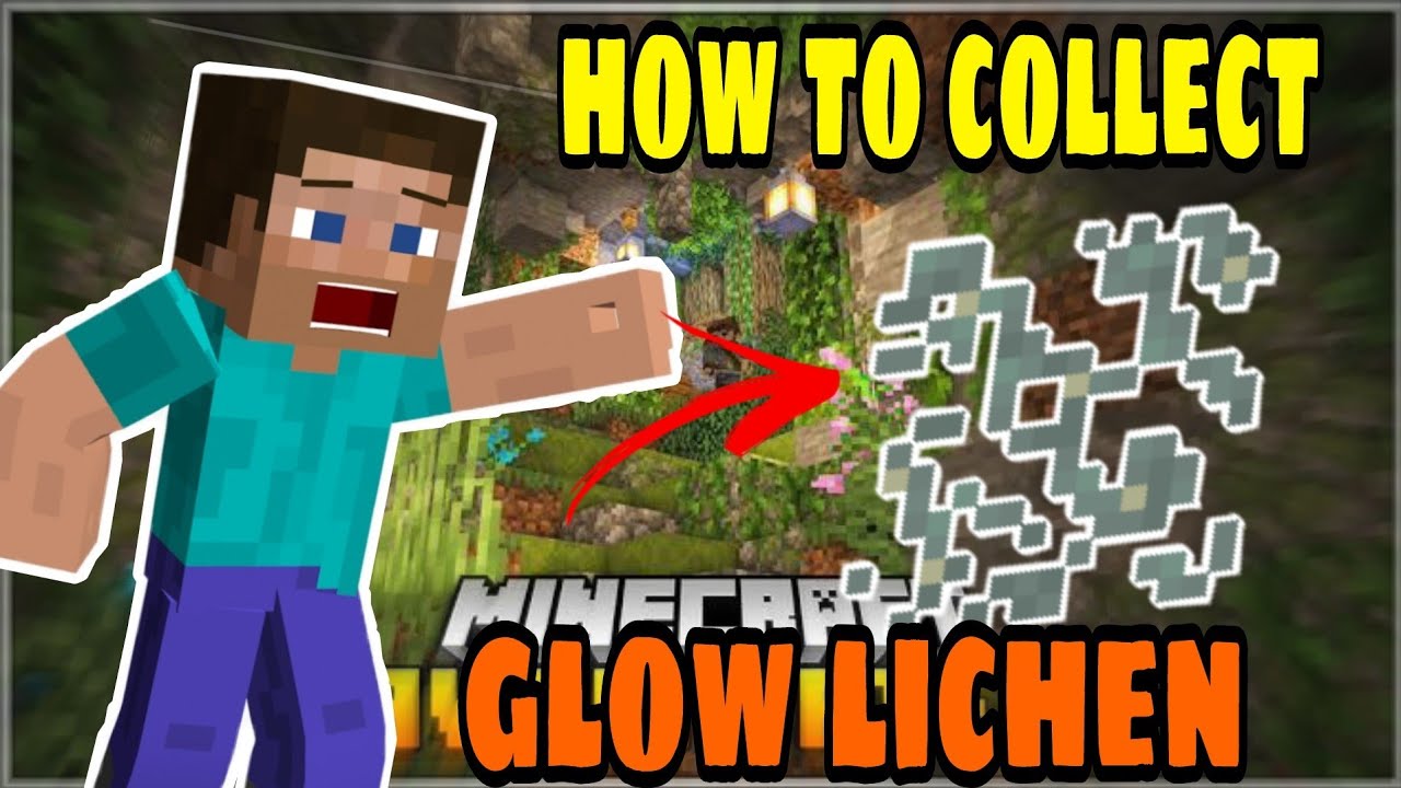 how to collect glow lichen in minecraft - YouTube