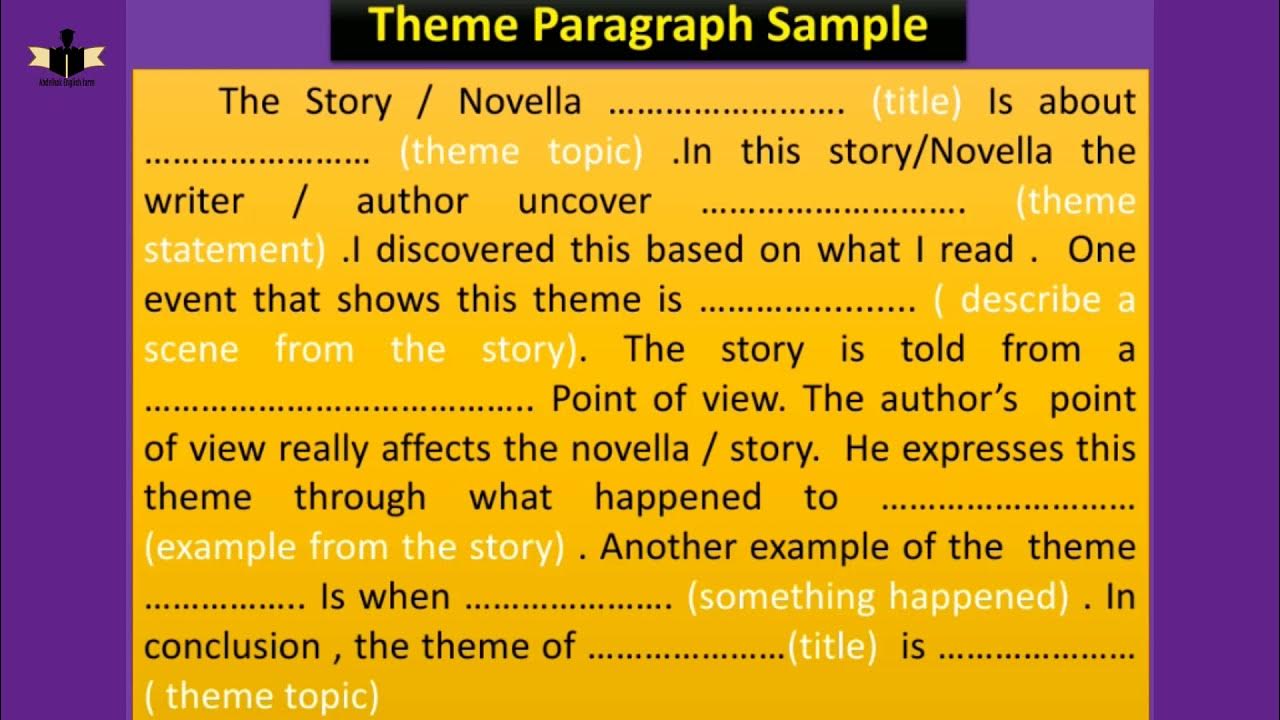 Guided Reading ¶ a Sample of a Theme Paragraph Writing - YouTube