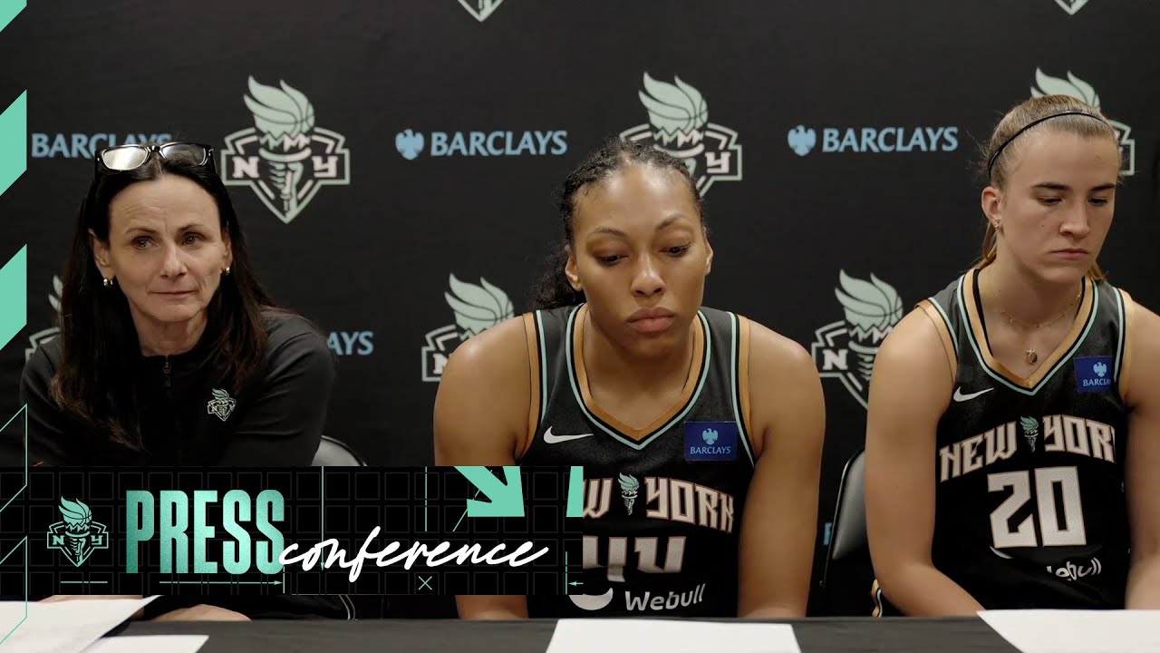 Sandy Brondello, Sabrina Ionescu, and Betnijah Laney-Hamilton Press ...