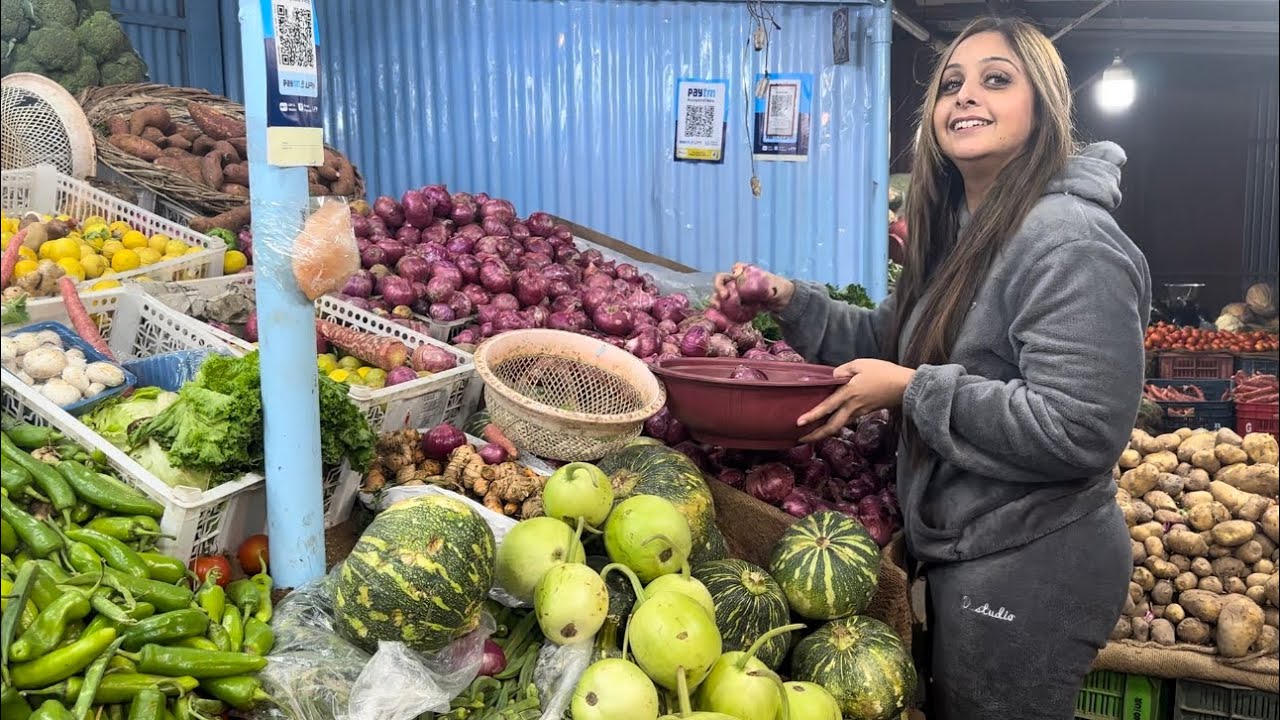 Reet ne lgayi sabji ki rehdi ||reetkahlonvlog|| - YouTube