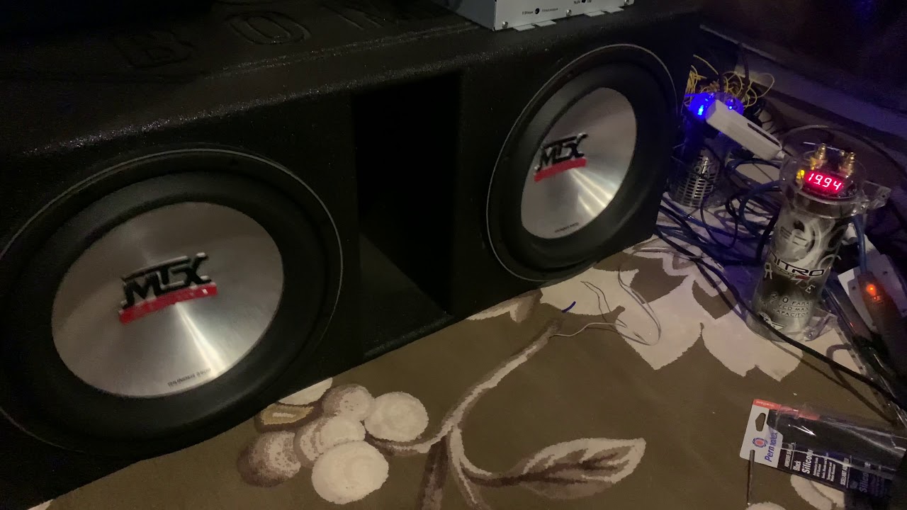 Letting my bro test out the Powermax supply on his 2 12” MTX 9500s ...