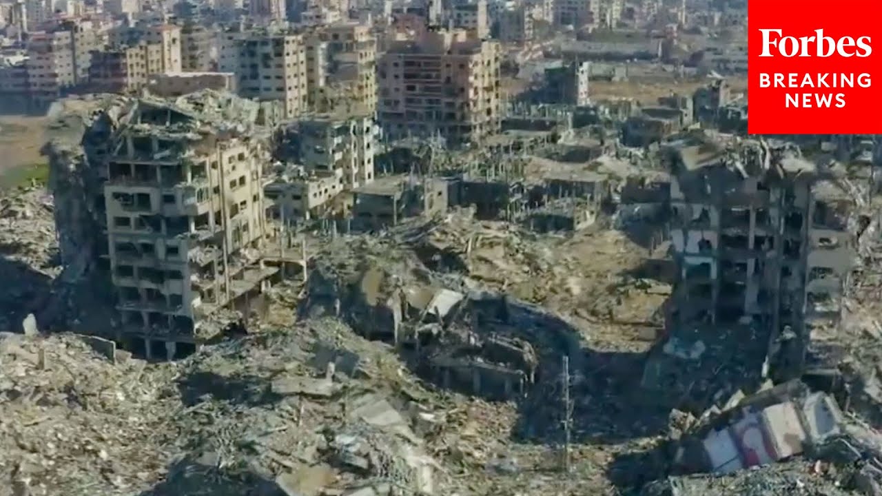 Aerial Drone Footage Shows Massive Destruction In Northern Gaza - YouTube