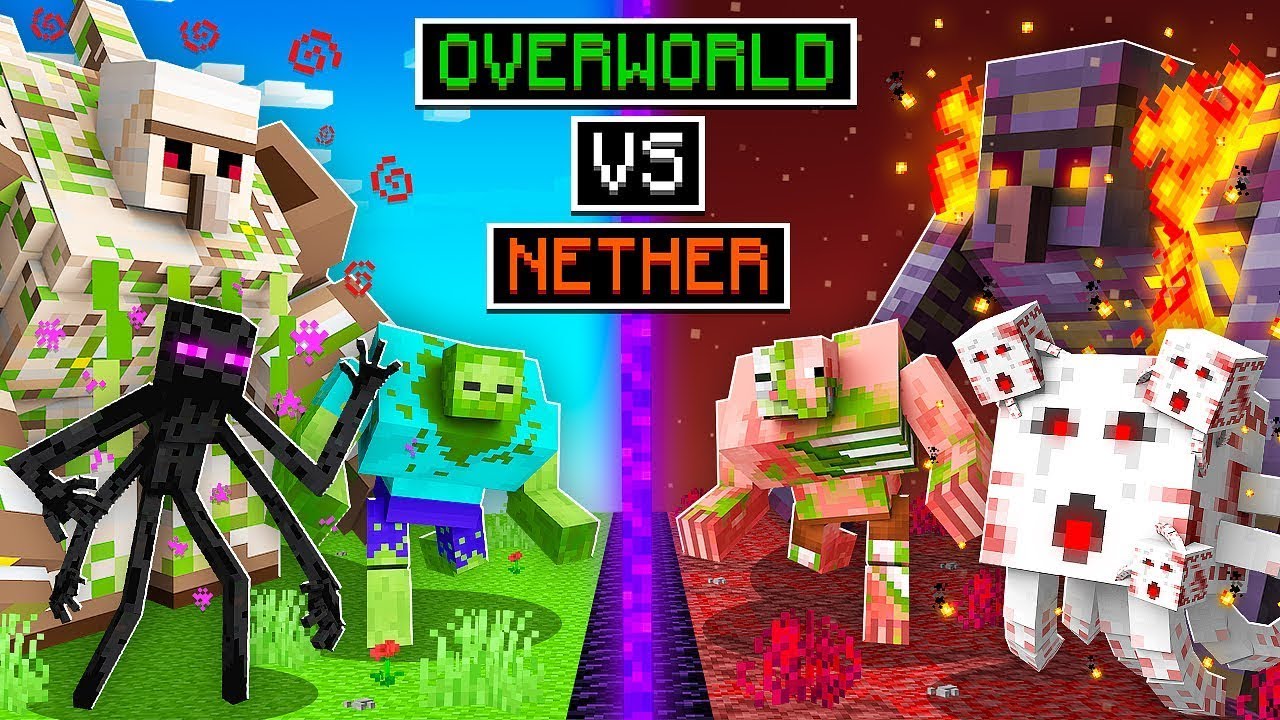OVERWORLD vs NETHER Dimension! - YouTube