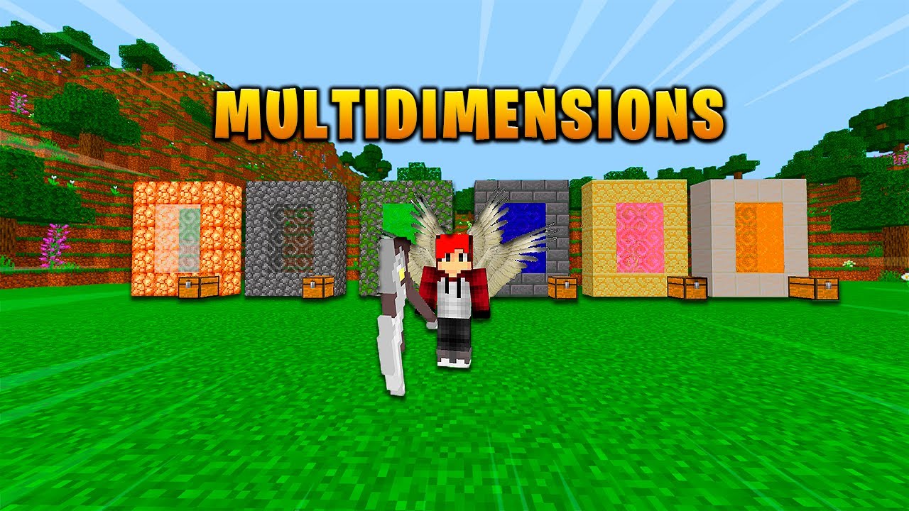 EL MEJOR MOD Multidimensions PARA MINECRAFT PE 1.19 | Addon - YouTube