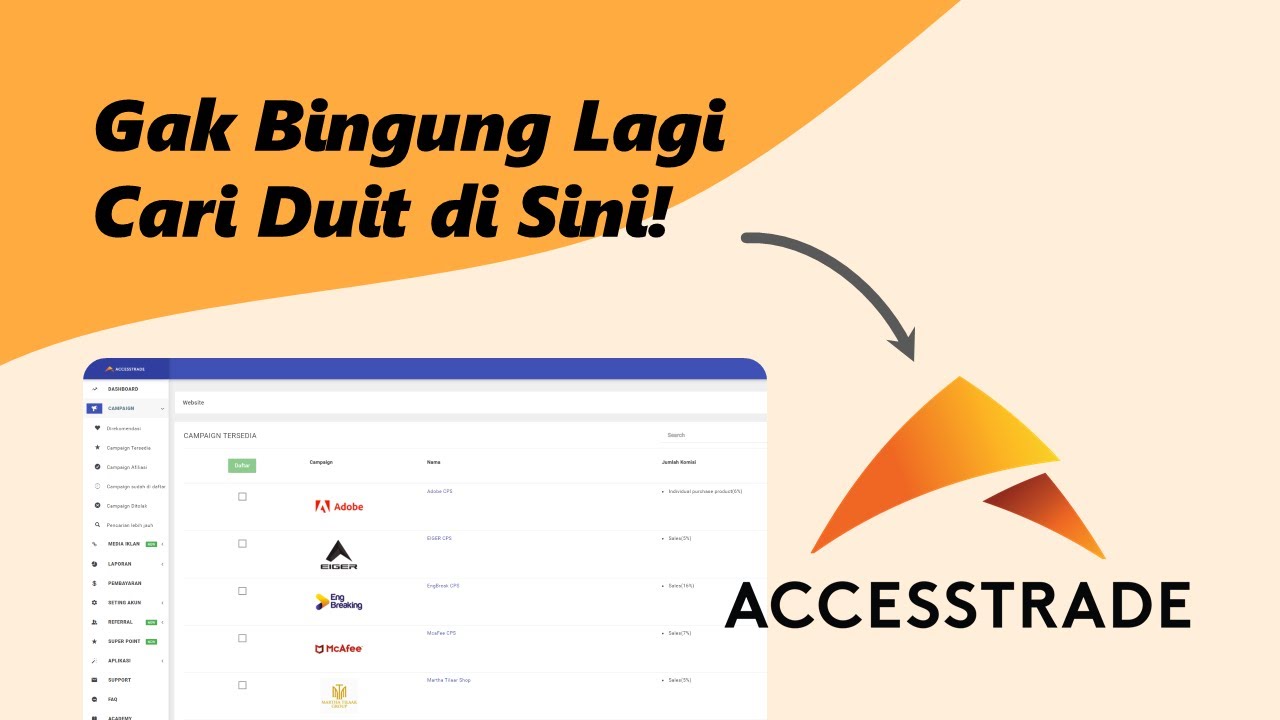 Cara Menggunakan Dashboard Affiliate Accesstrade Indonesia - YouTube