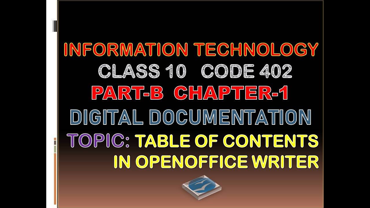 Table of Contents in OpenOffice Writer - YouTube