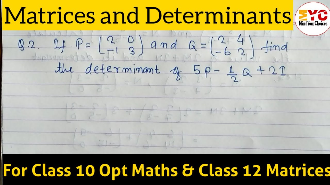 How To Find Determinants | matrices and determinants | matrix ...