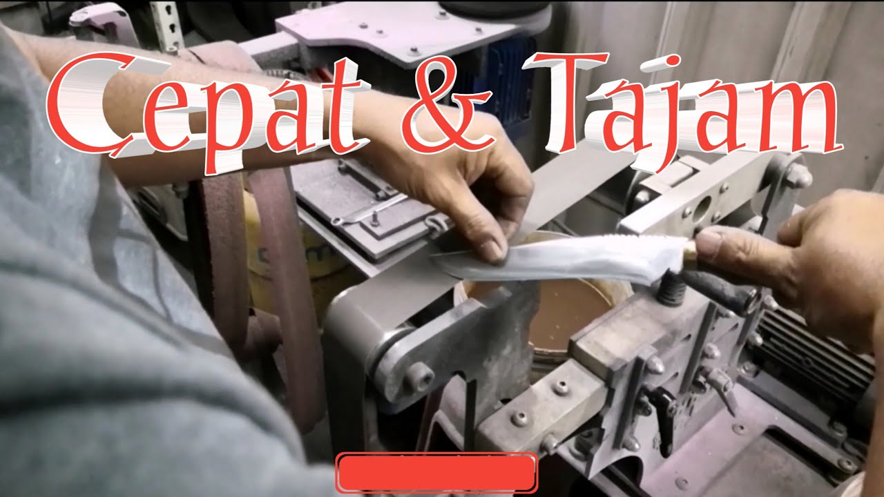 Cara asah pisau dan parang lasak dengan belt dan jig - YouTube