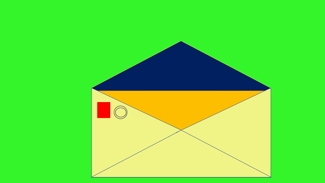 white Envelope open for letter green screen free download without any ...