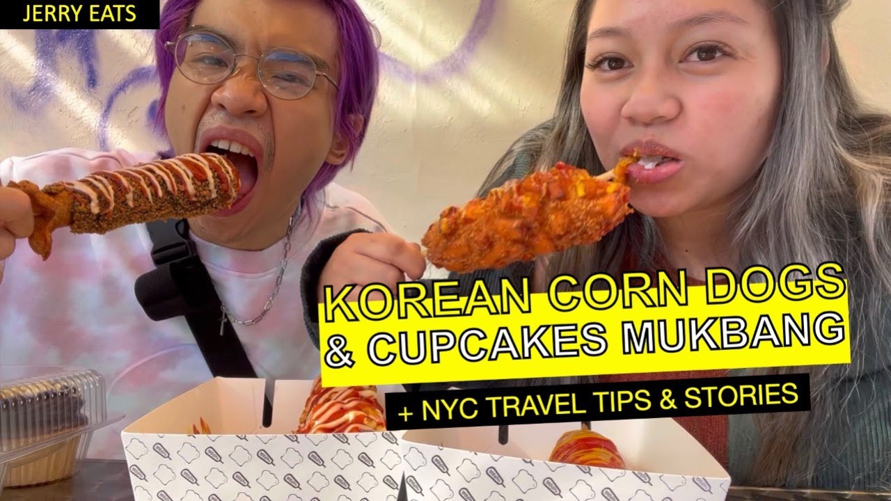 Korean corn dogs and cupcakes mukbang + NYC travel tips & stories 2021 ...