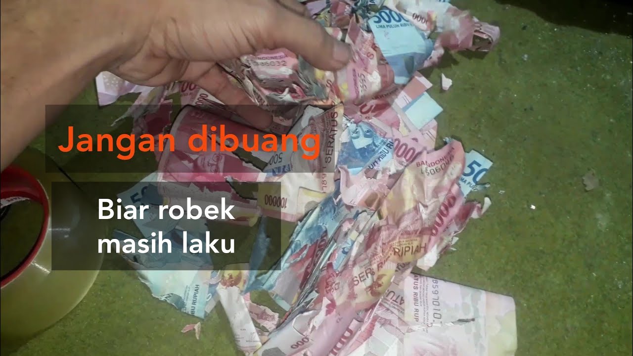 CARA MEMPERBAIKI UANG ROBEK RUSAK DAN DIMANA MENUKARKAN UANG ROBEK ...