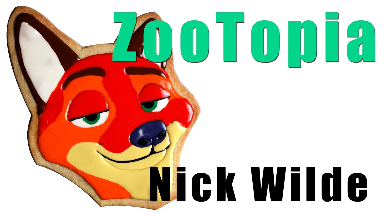 Disney's Zootopia Nick Wilde Cookie Icing / Cake Topper How To Tutorial ...