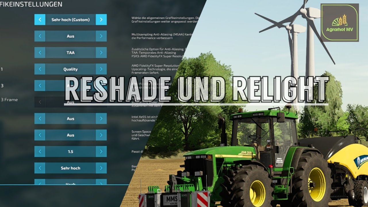 Meine LS 22 Settings mit Reshade und Relight - YouTube