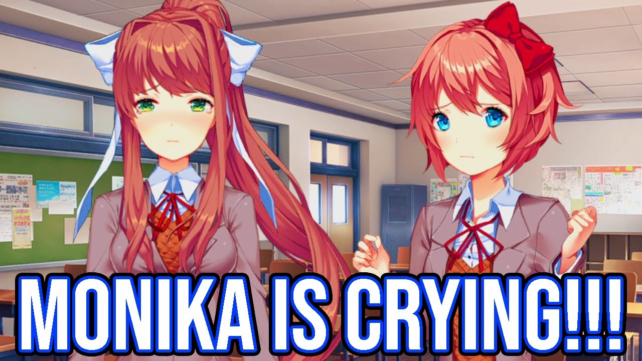Monika is Crying!!! | DDLC MOD | Branching Paths: Dueling Hearts Arc ...