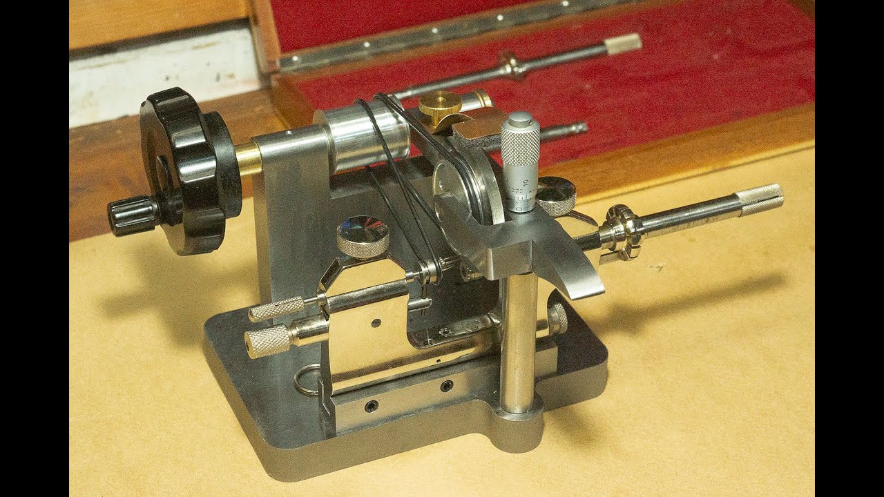 Custom-made watch pivot polisher - YouTube