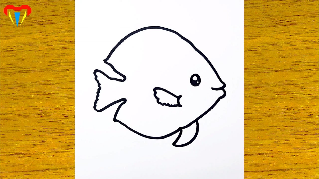 BALIK çizimi - kolay HAYVAN çizimleri - basit, güzel, tatlı, sevimli ...