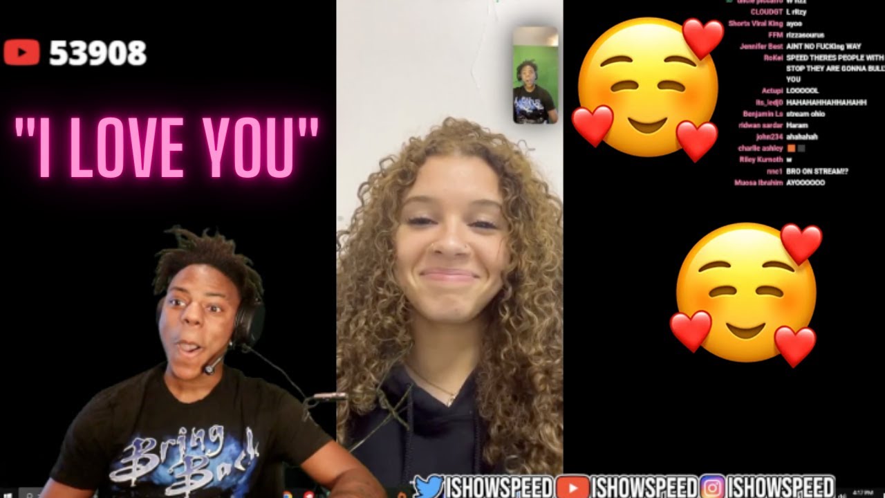 IShowSpeed says "I Love You" to His Crush (SHE SAID IT BACK) 😍😍 - YouTube