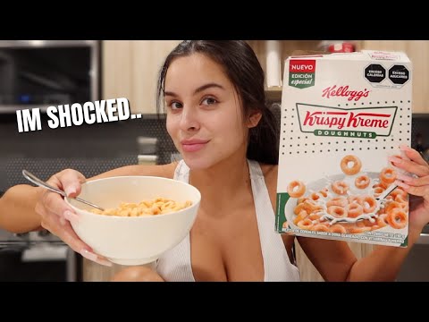 TRYING KRISPY CREME DONUT CEREAL!!!