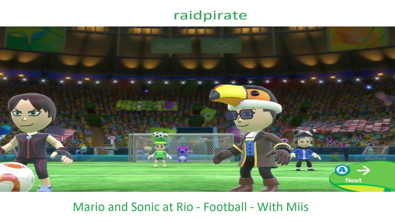 Mario and Sonic at Rio - Football - with Miis - YouTube